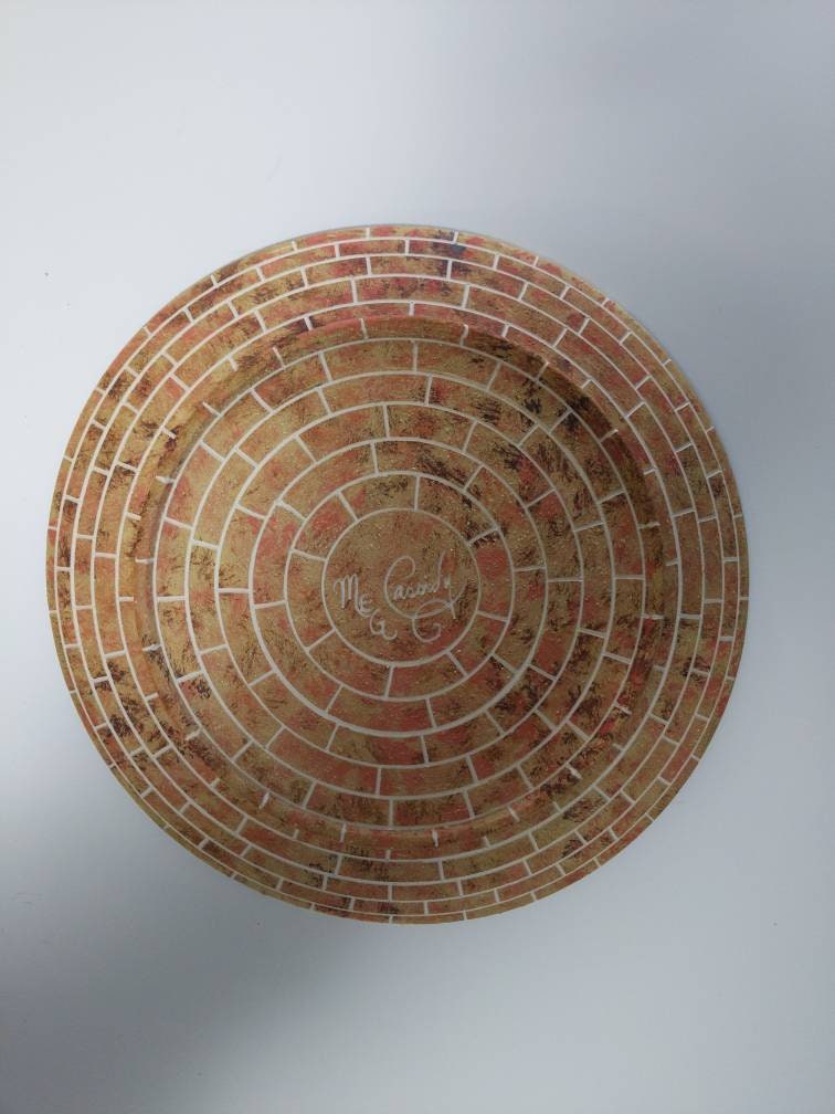 Cobalt and Brick Plate - Etsy