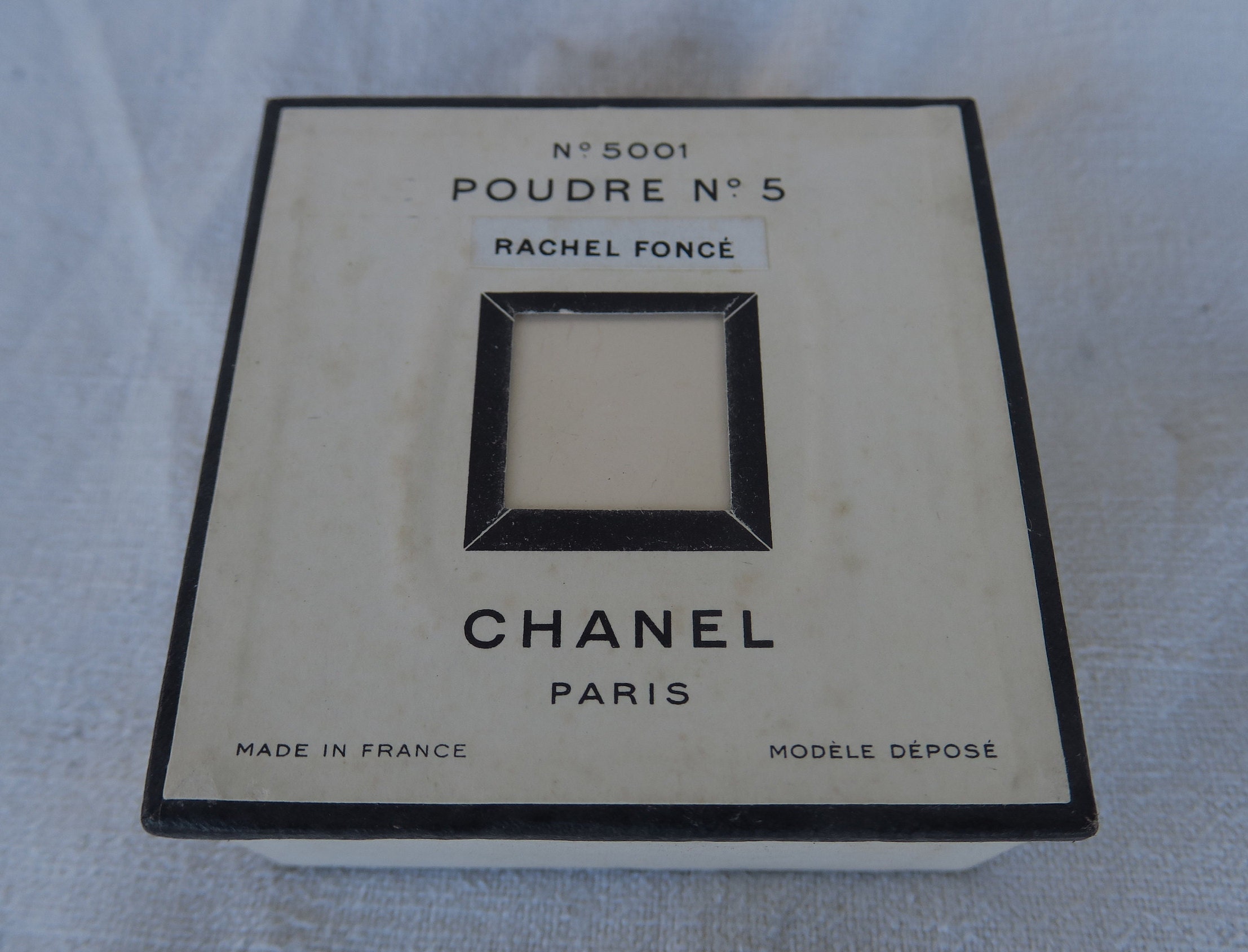 rare boite à poudre ancienne de collection Chanel poudre numéro 5 ...
