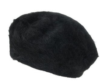 Ililily Solid Color Angora French Beret Furry Artist Flat | Etsy