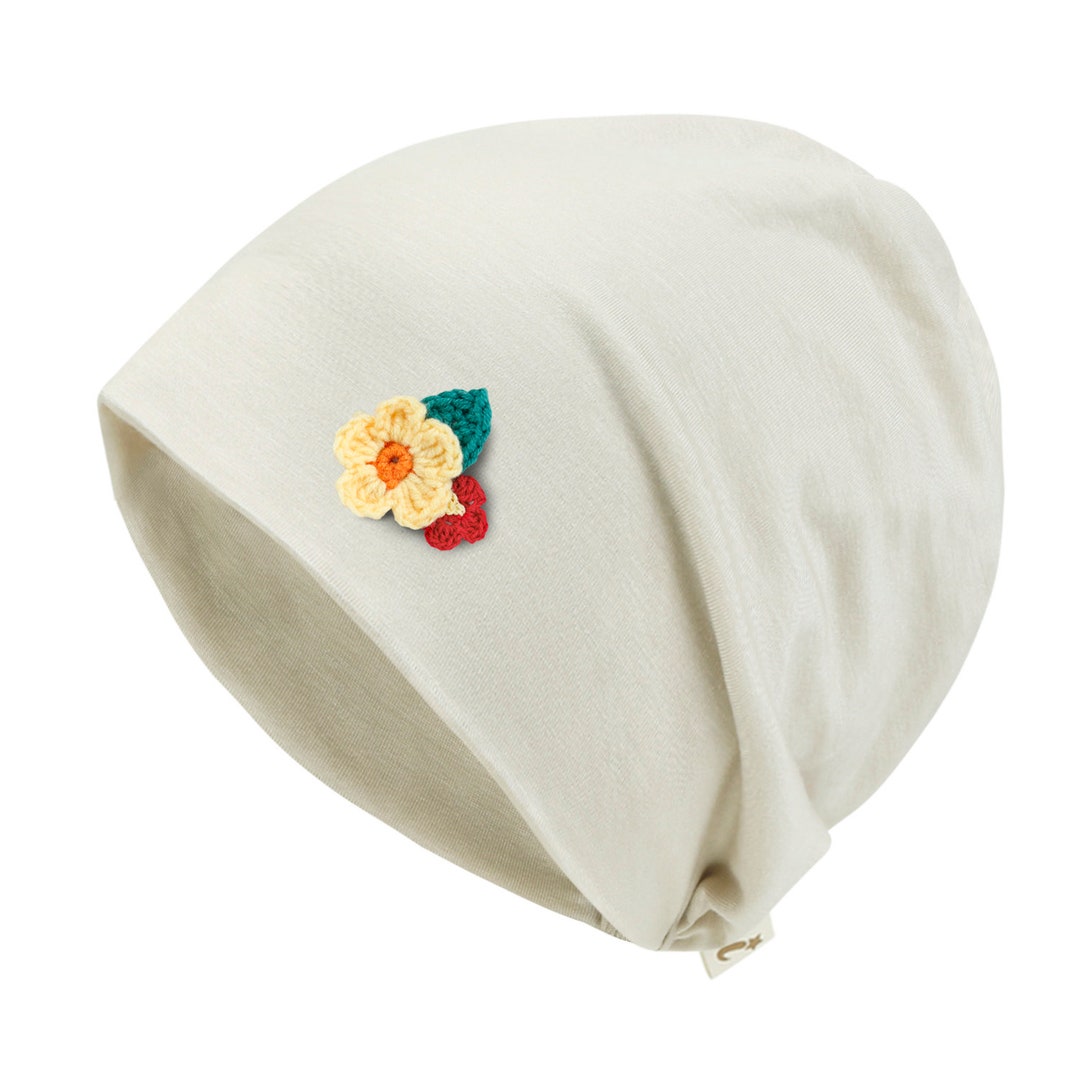 Ililily Flower Chemo Hat Tencel Lyocell Chemo Beanie Ultra Soft Head ...