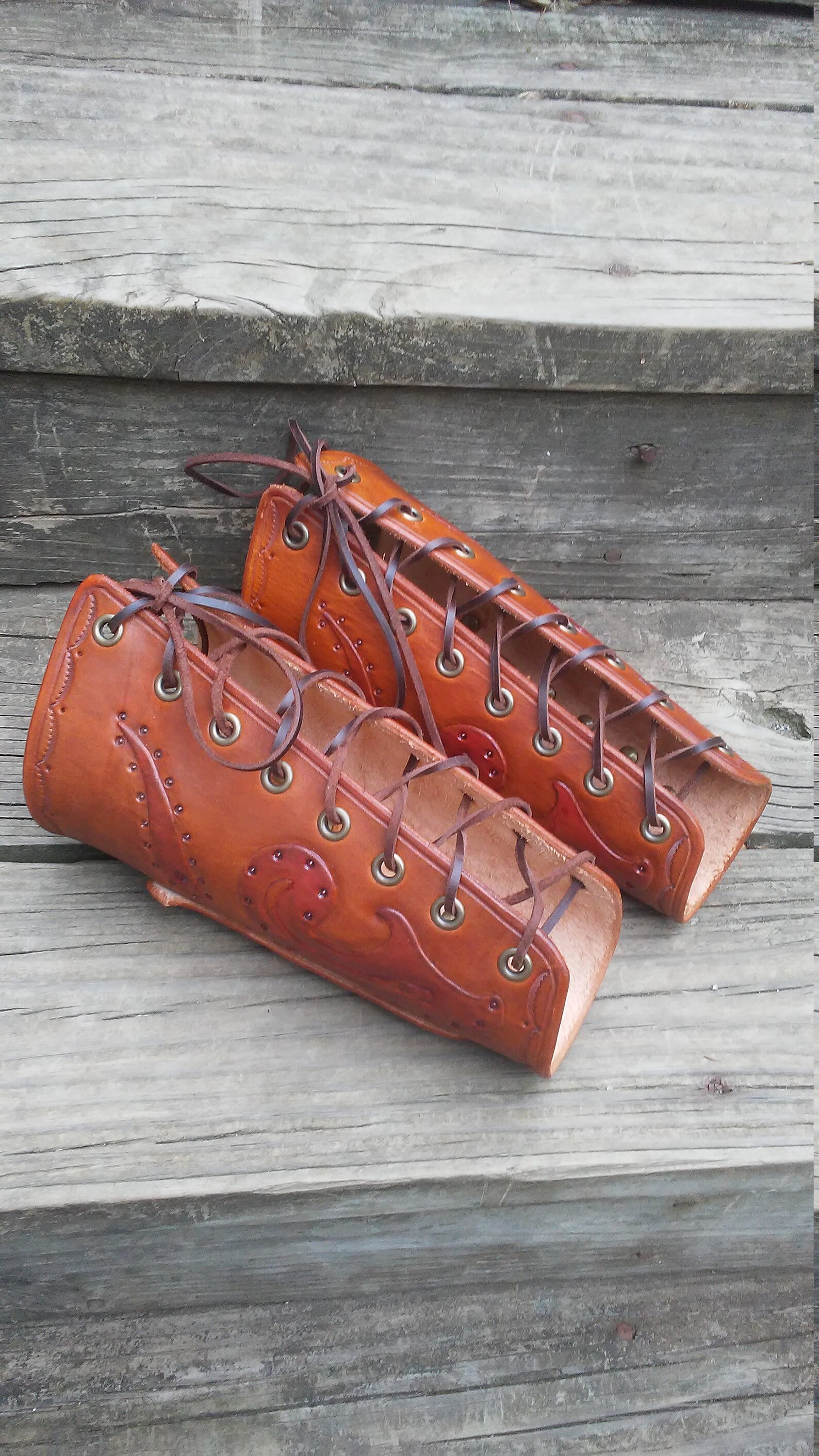 Leather Lace up Arm Bracers - Etsy