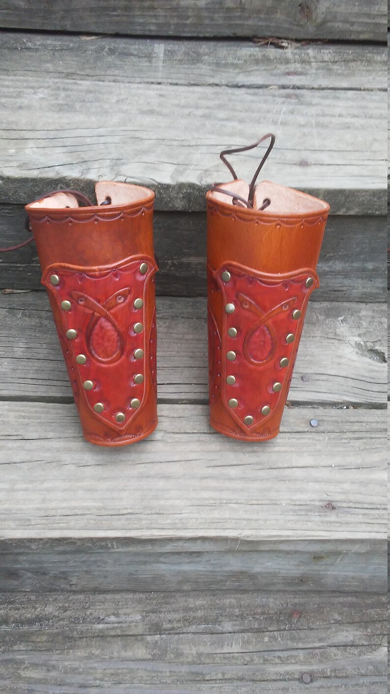 Leather Lace up Arm Bracers - Etsy
