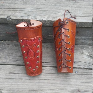 Leather Lace up Arm Bracers - Etsy