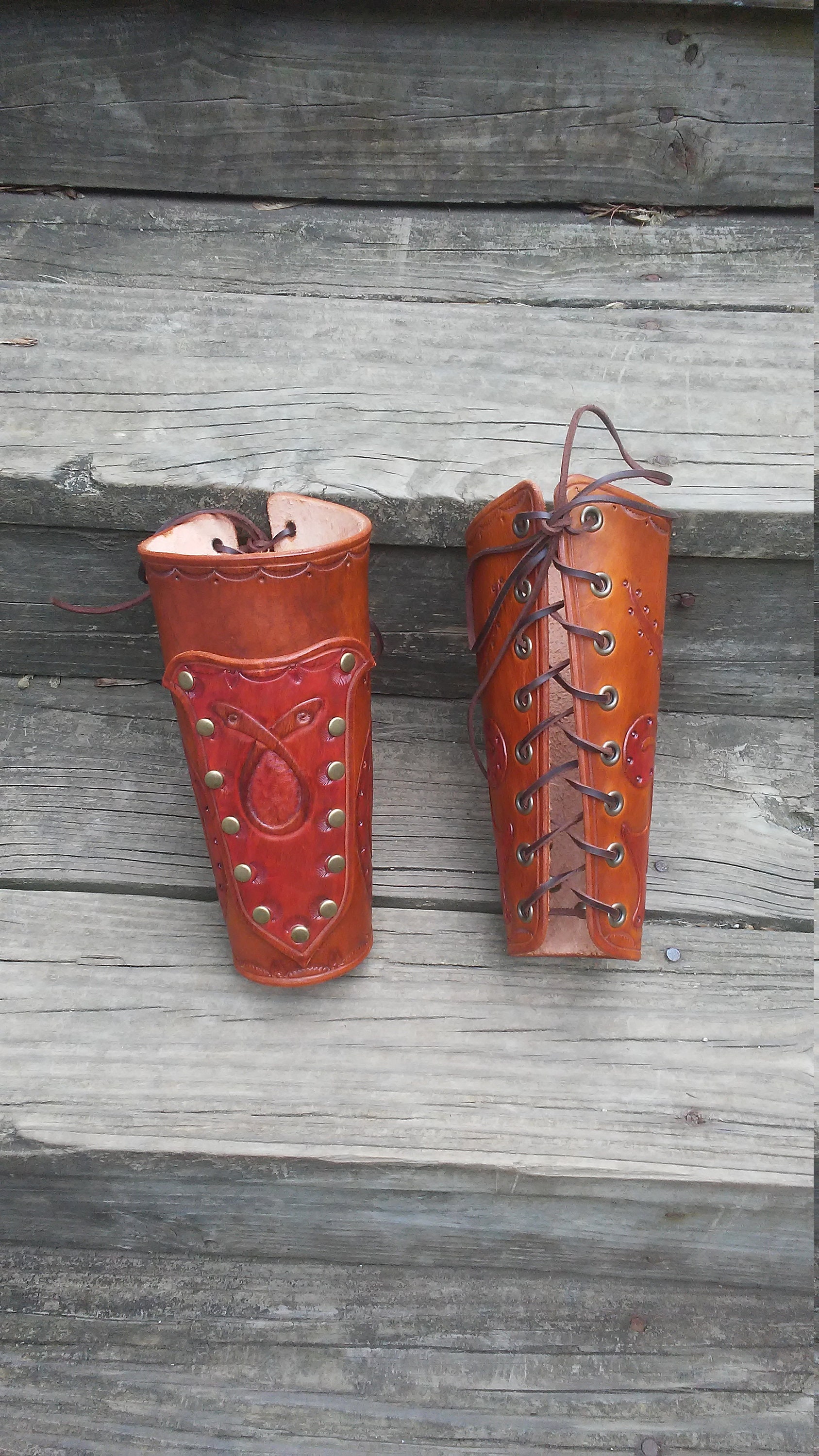 Leather Lace up Arm Bracers - Etsy