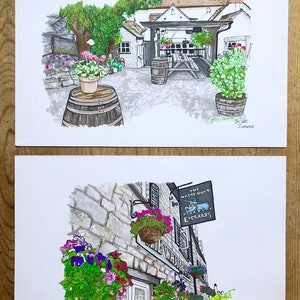 A4 | A3 | Pub Illustration | Landmark Illustration | Restaurant ...