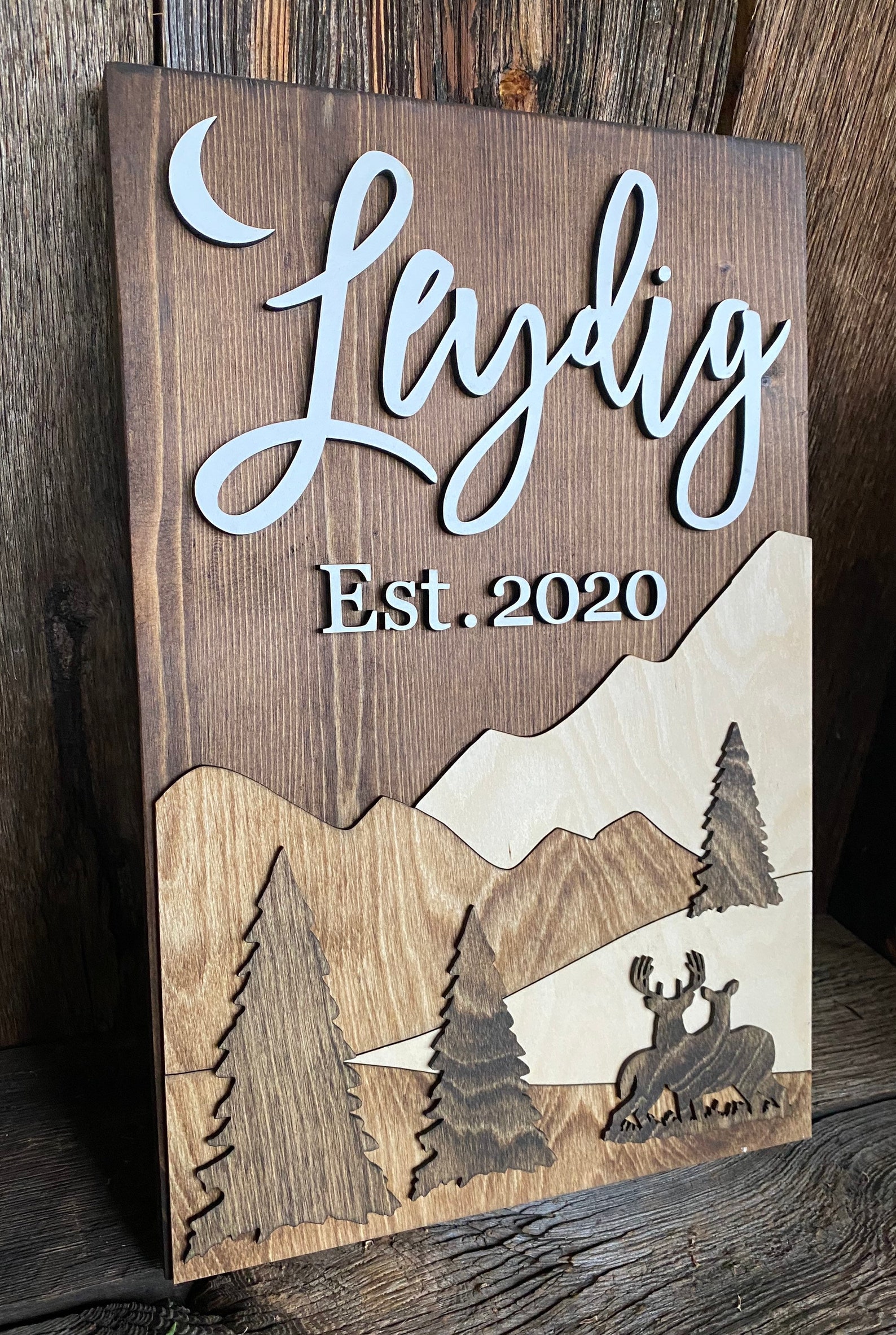 Personalized 3D Mountain Landscape Sign/gift. - Etsy