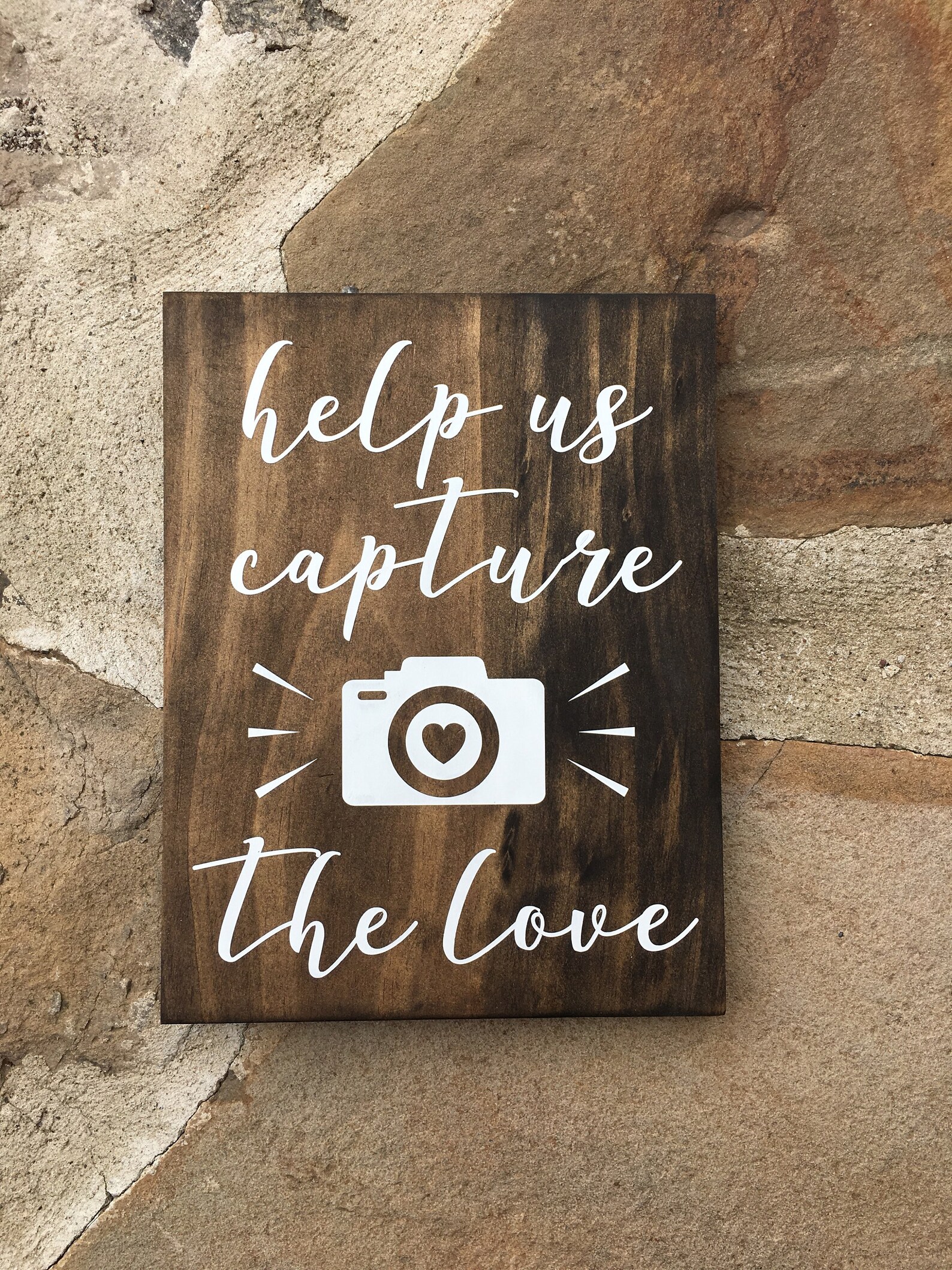 Help Us Capture the Moment Wedding Sign Rustic Wedding Sign | Etsy