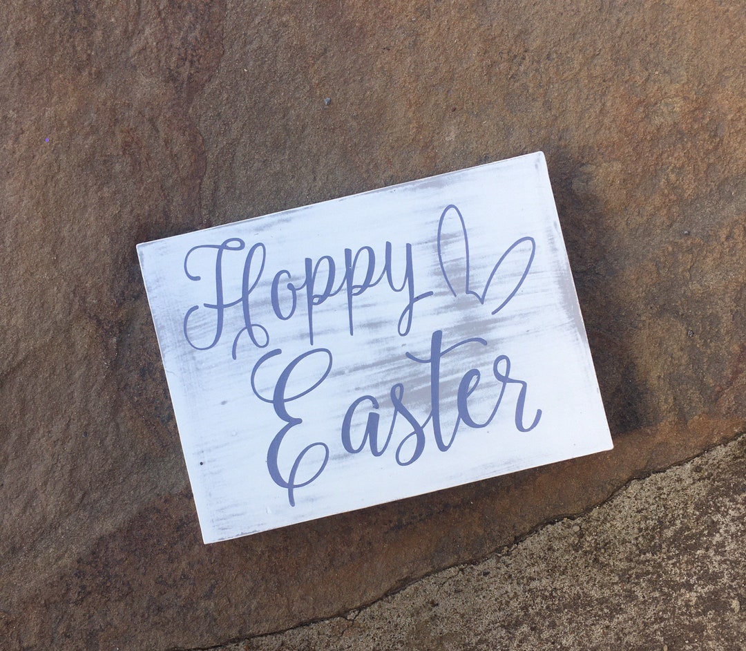 Happy Easter Sign Easter Decor Wooden Easter Sign - Etsy