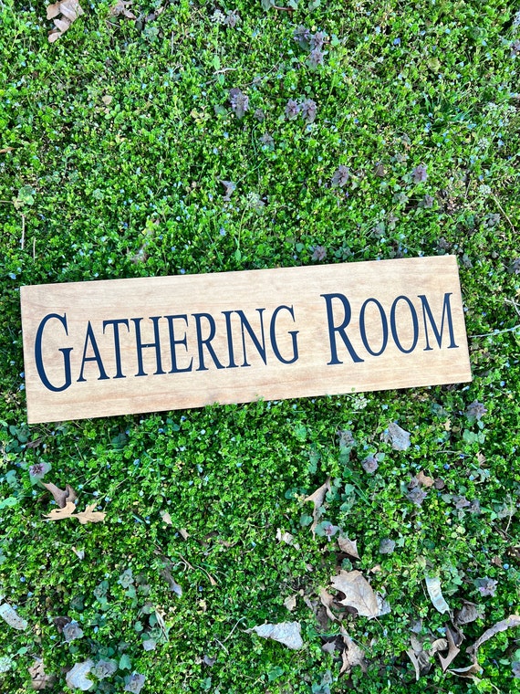 Gathering Room Wood Sign Farmhouse Gathering Room Sign - Etsy