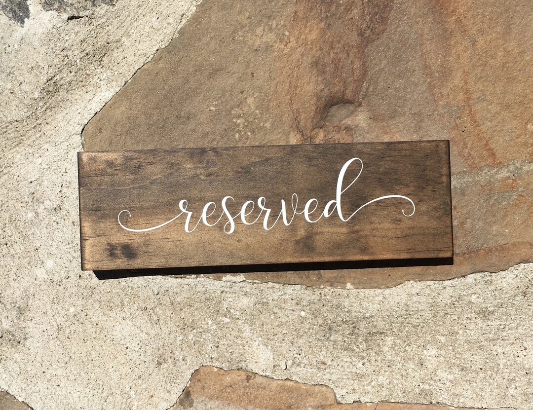 Reserved Table Sign Wedding Event Church Party - Etsy