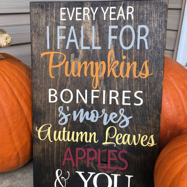 Fall Wooden Sign - Etsy