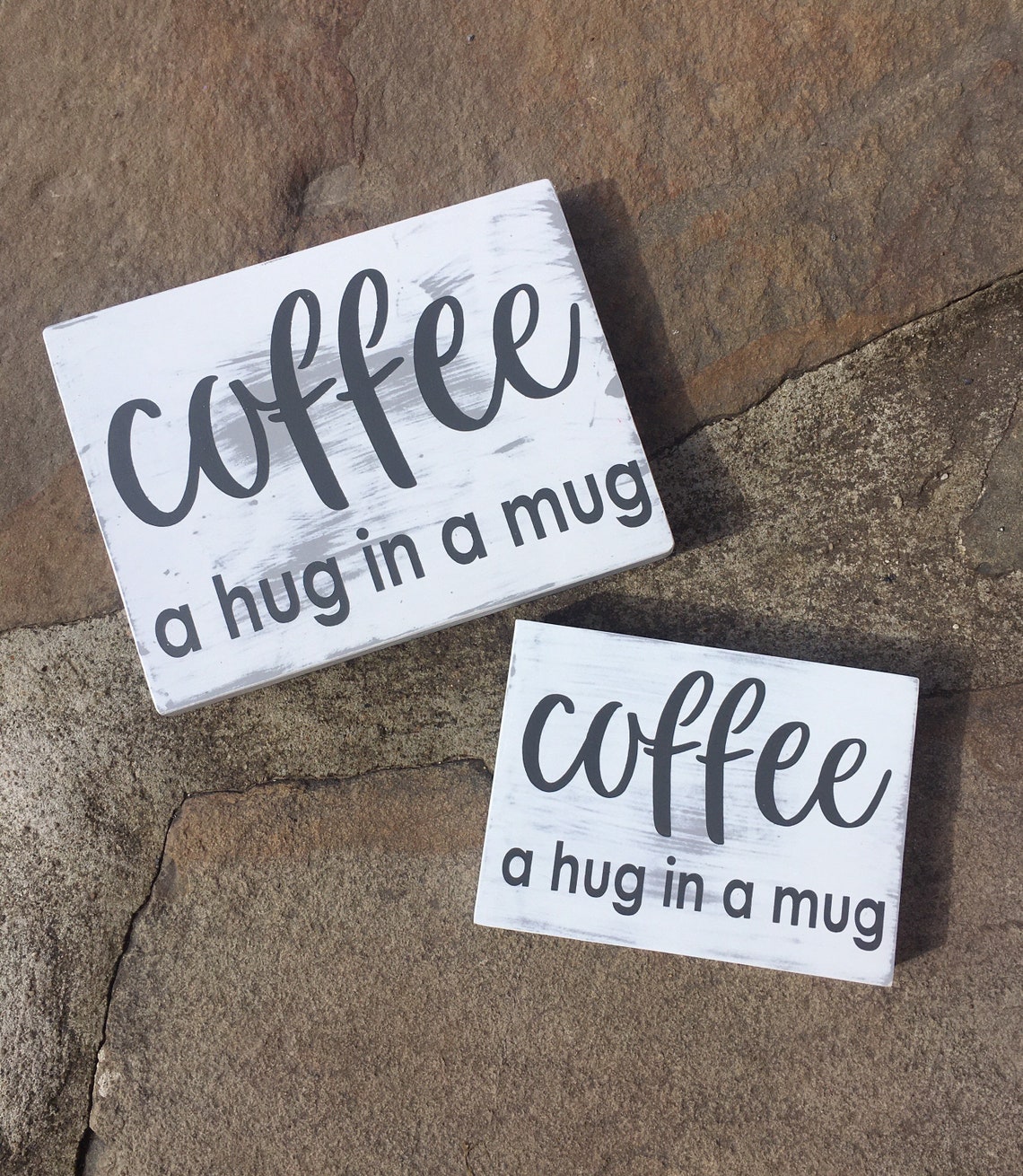 Coffee A Hug in A Mug Wooden Sign Framed Wooden Sign - Etsy