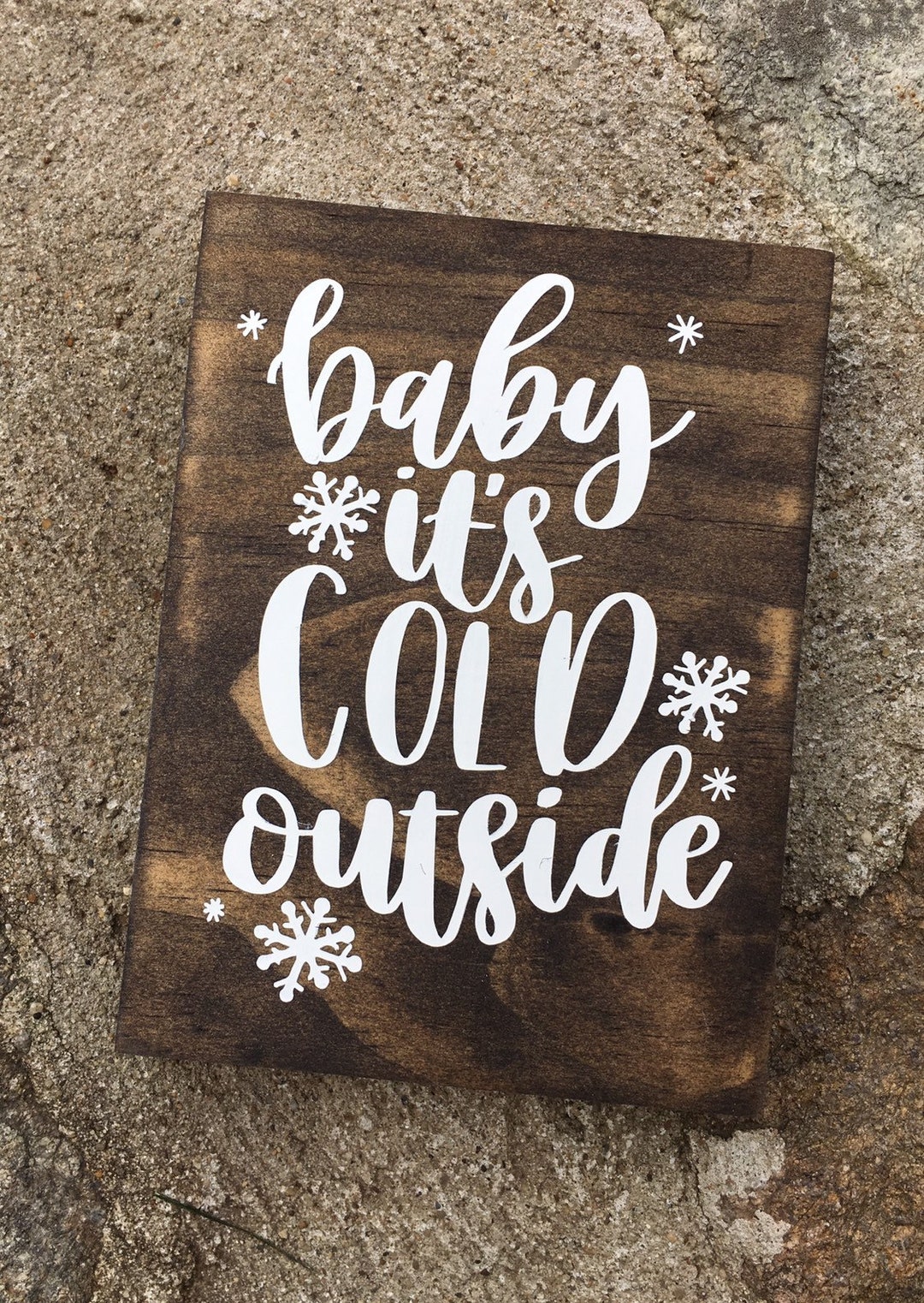 Baby It's Cold Outside Sign, Christmas Decor, Winter Sign, Winter Decor ...