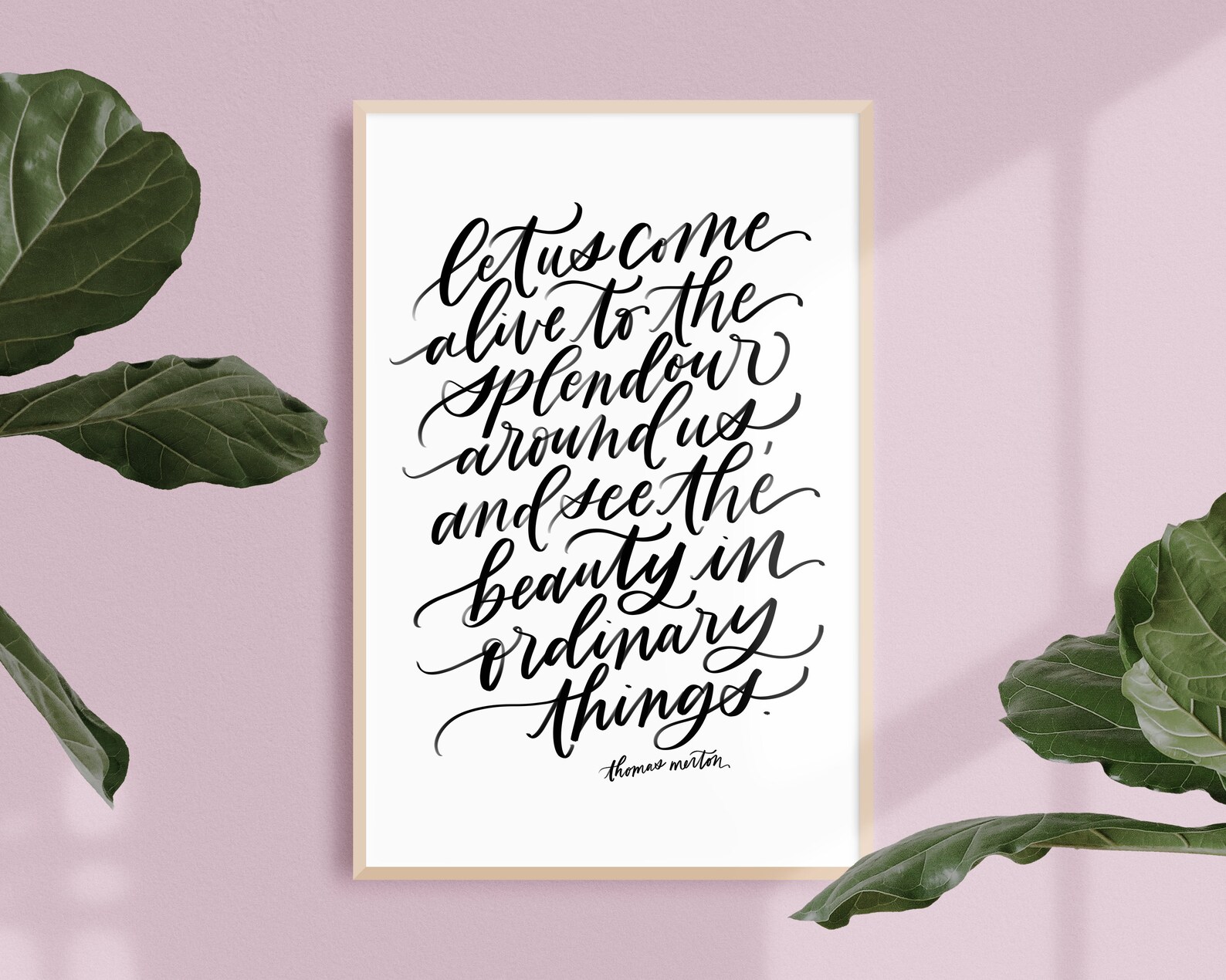 Ordinary Things / PRINTABLE Art / Thomas Merton / Calligraphy - Etsy