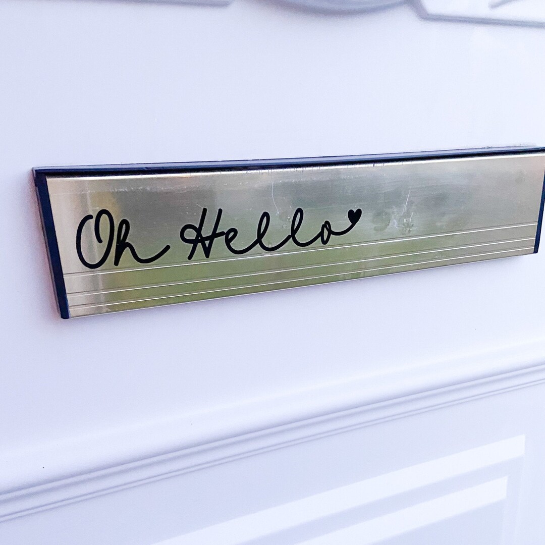 Letterbox Decal Oh Hello Decal No Junk Mail Decal Vinyl Decal - Etsy UK