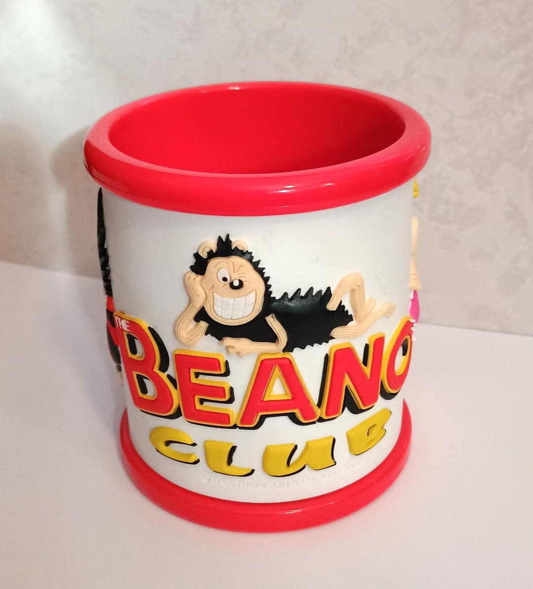 Rare Plastic Collectable Mug " the Beano Club" With Rubber Details - Etsy