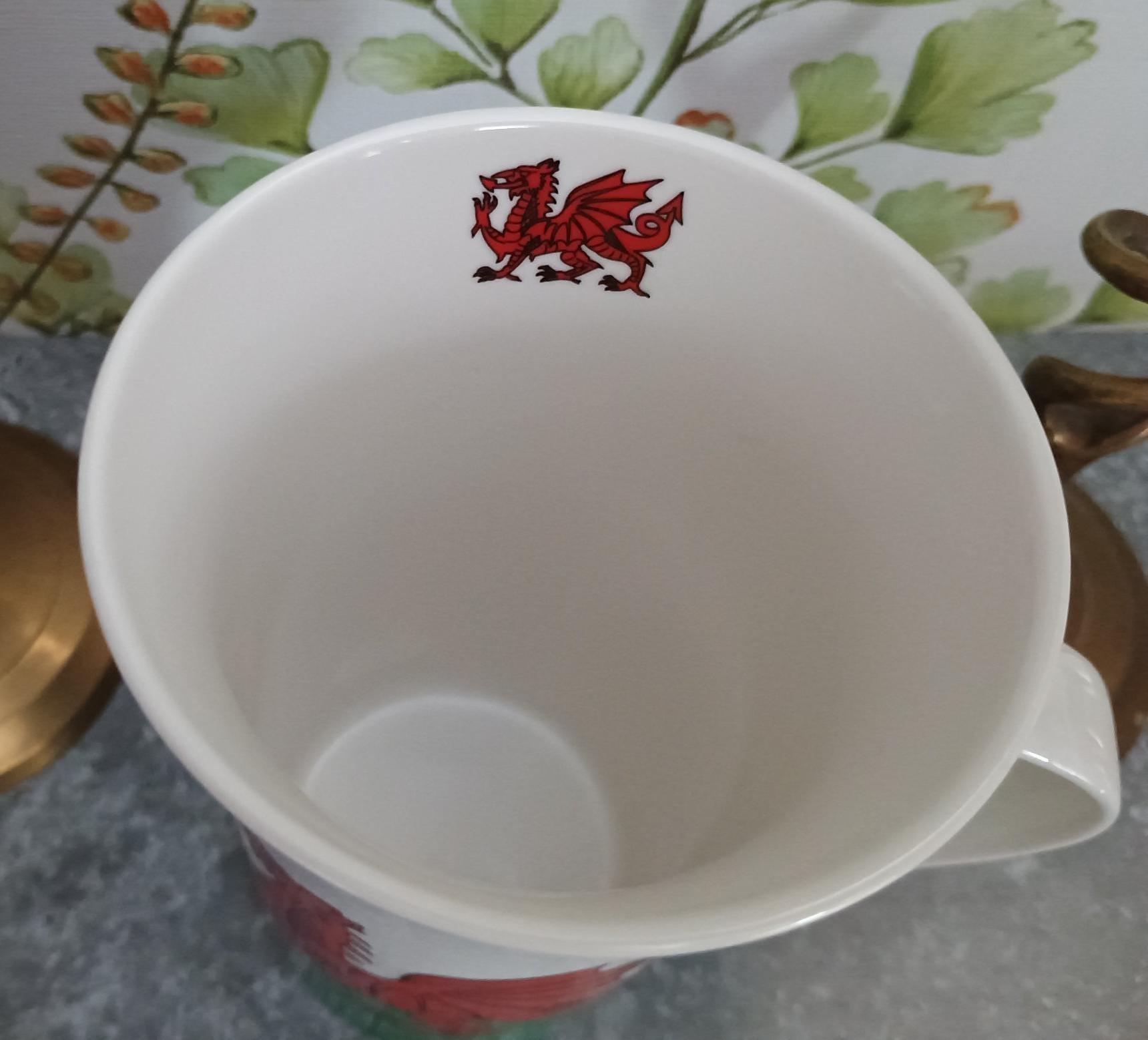 Fine China Red Dragon Welsh Flag Coffee Tea Mug Cup Made by Pendragon ...