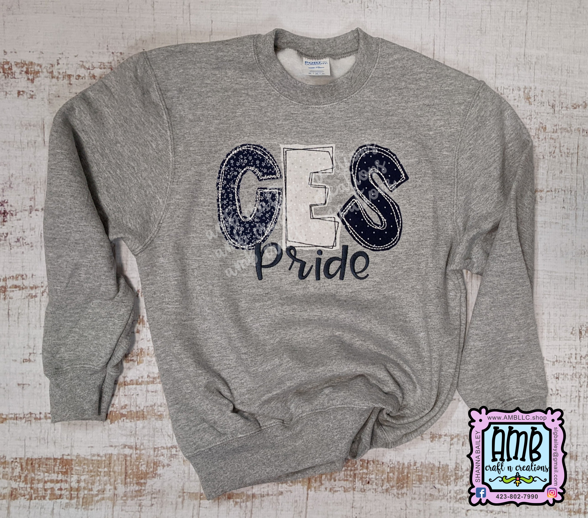 Embroidered High School Spirit Mascot Sweatshirt | Custom Embroidery ...
