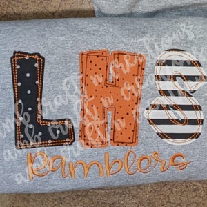 Embroidered High School Spirit Mascot Sweatshirt | Custom Embroidery ...