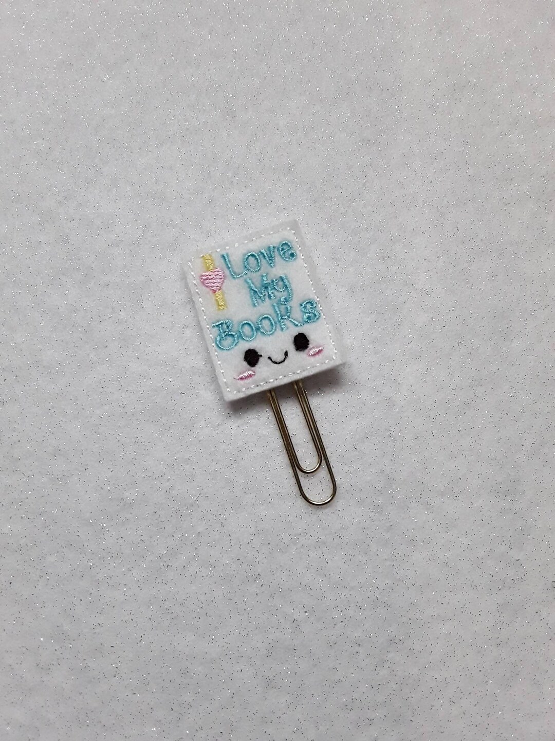 I Love My Books Paperclip. Felt Clip. Planner Gifts. Stationery. UK ...