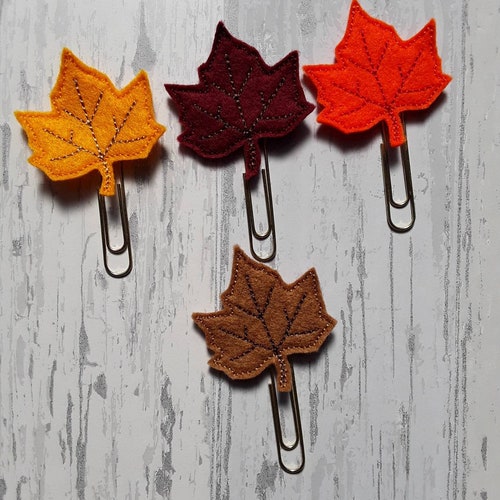 Leaf Paper Clip Leaf Paperclip Planner Accessory Maple - Etsy