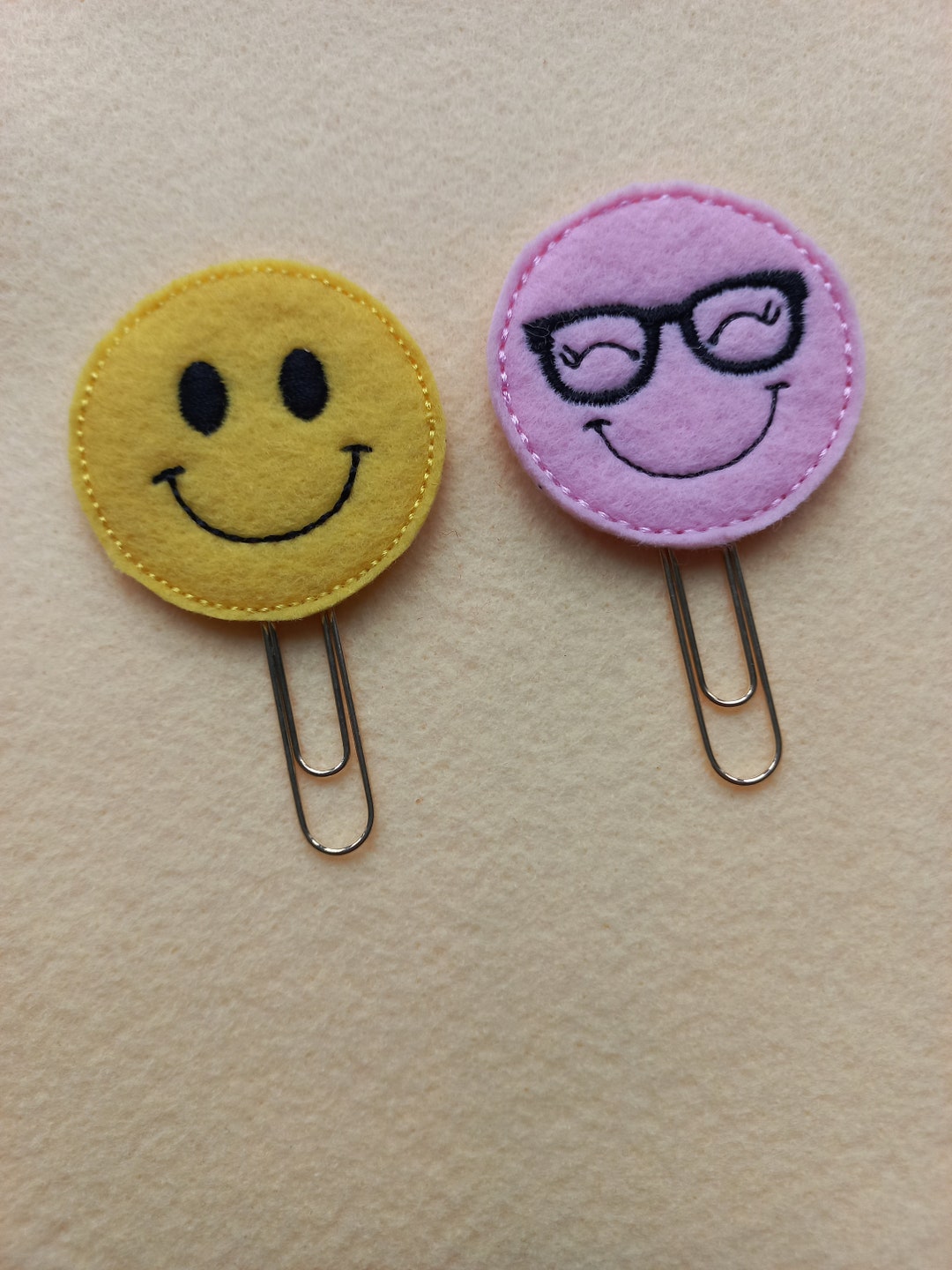 Smiley Face Clips. (sold Seperately). Felt Clip. Planner Gifts ...