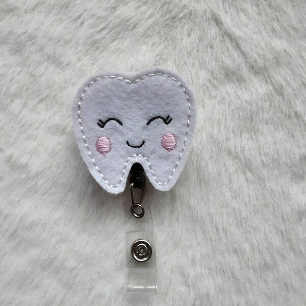Tooth Retractable Badge Holder - Etsy