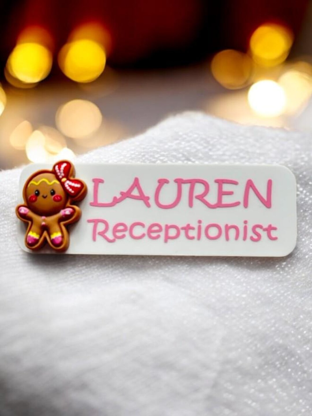 Adorable Resin Character Name Badges Perfect for Christmas Personalised ...