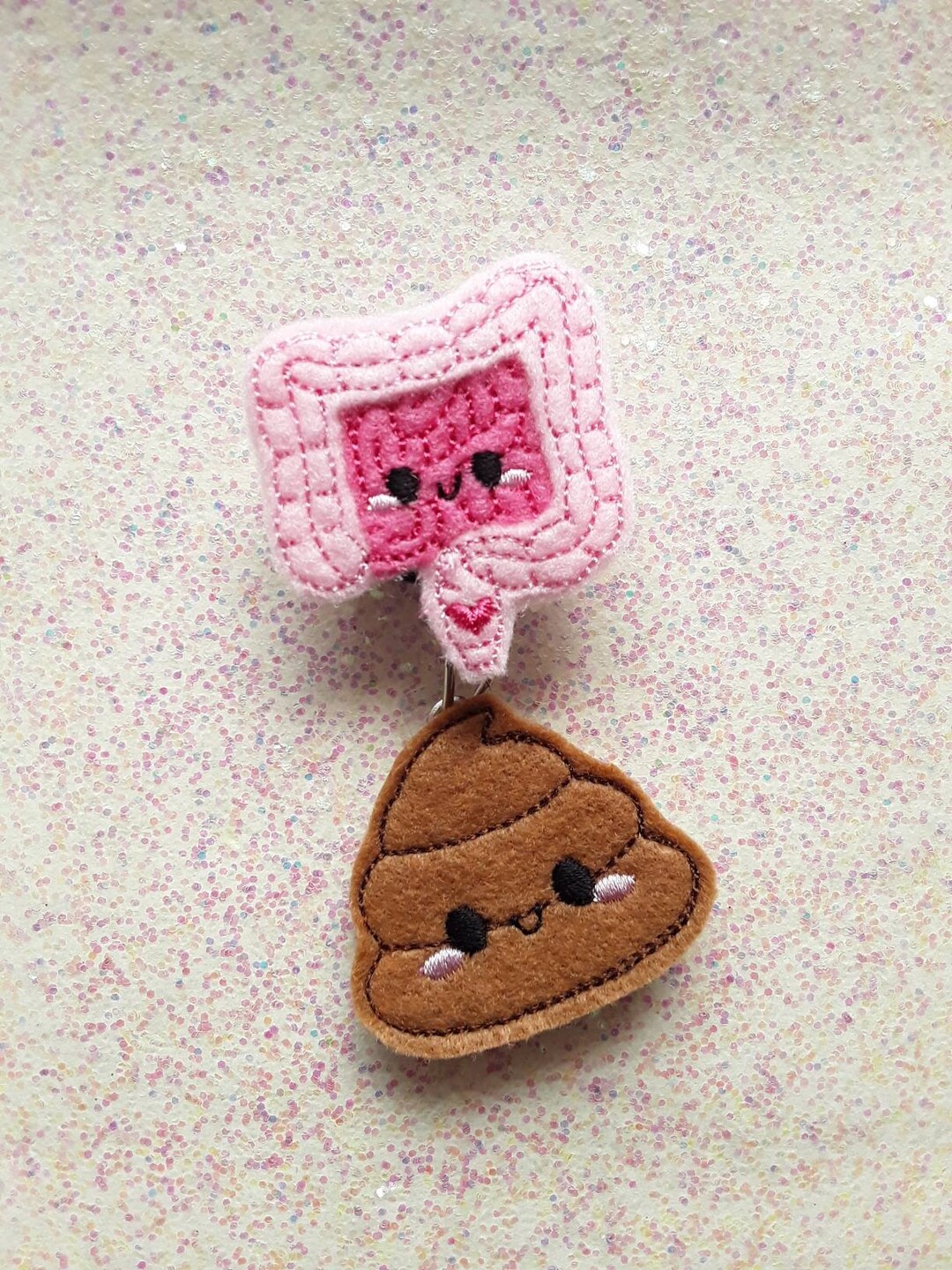 Intestine & Poop Elasticated/retractable Badge Reel Holder UK SELLER ...