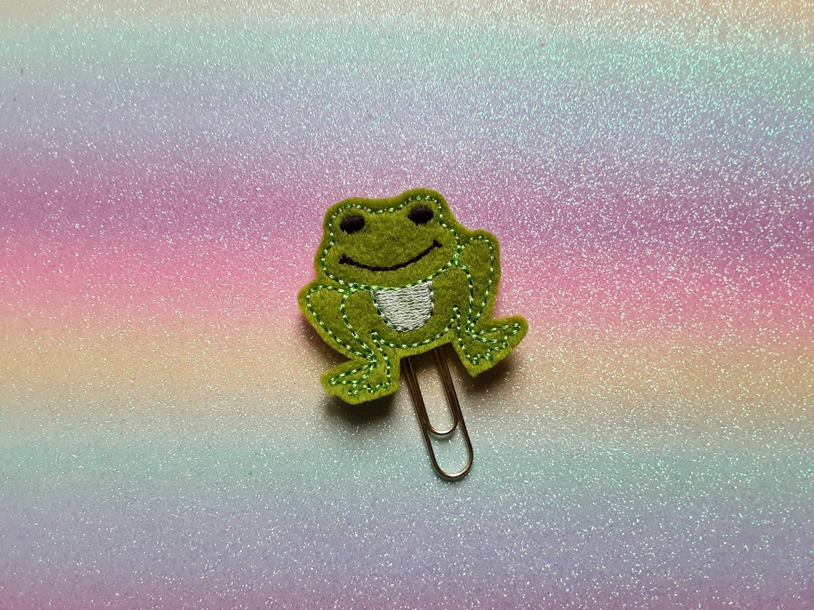 Cute Frog Felt Paper Clip BookMark. Planner Gifts & | Etsy