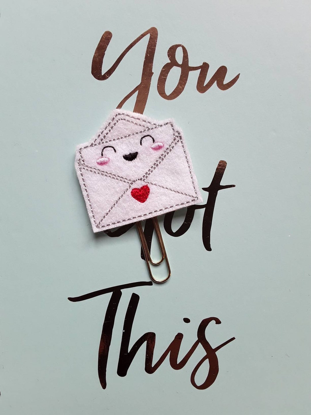 Happy Mail Letter. Paperclip. Felt Clip. Planner Gifts. Stationery. UK ...