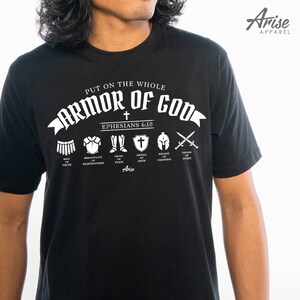 Armor of God T-shirt - Christian Gift Shirt, Religious Shirts, Army Warfare, Spiritual Battle ...