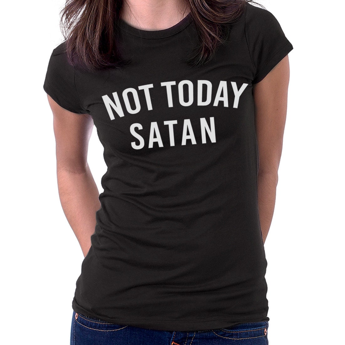 Not Today Satan Shirt Christian gift Christian T-Shirts | Etsy