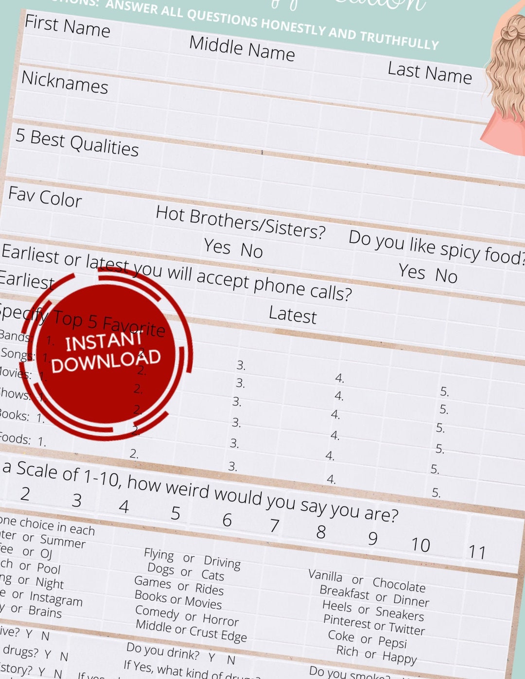 Best Friend Application - Etsy