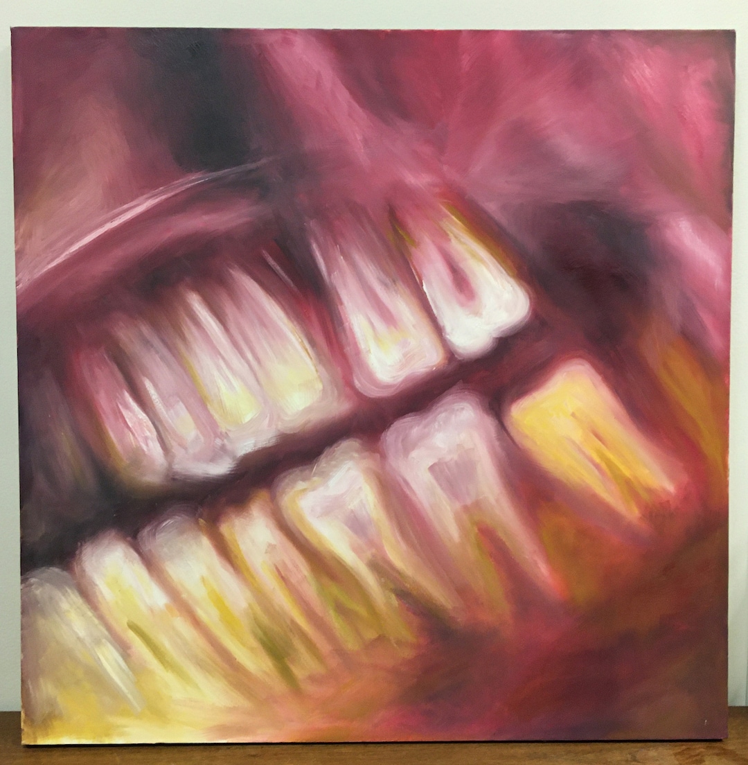 Large Oral X-ray Oil Painting: Dentist Office Art, Oddity Decor ...
