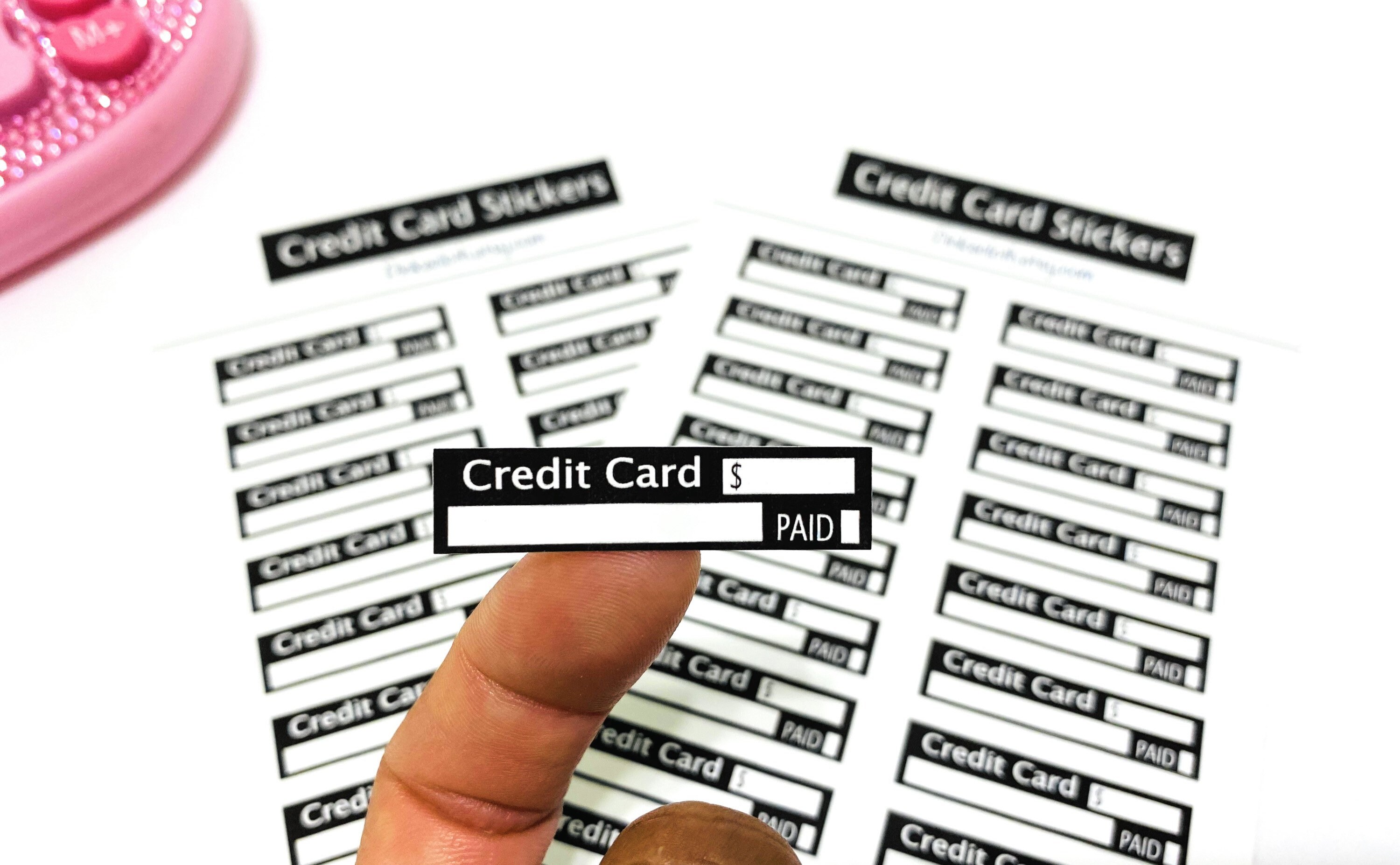 Credit Card Due Budget Stickers Minimalist Planner Stickers | Etsy