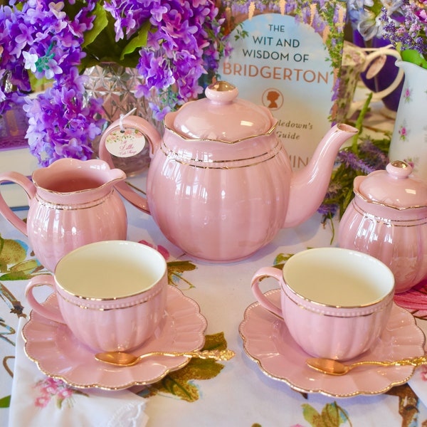 Pink Tea Set - Etsy