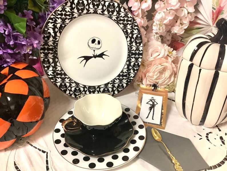 Jack Skellington Nightmare Before Christmas Porcelain Plate. - Etsy