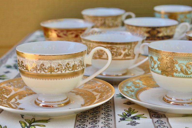 Mismatched Tea Cups and Saucers. Party Favors for Birthday - Etsy