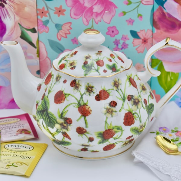 Strawberry Tea Set - Etsy