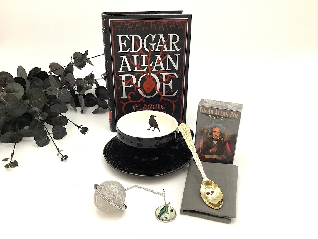 Ultimate Edgar Allan Poe Gift Limited Edition Book, Raven Tea Cup ...