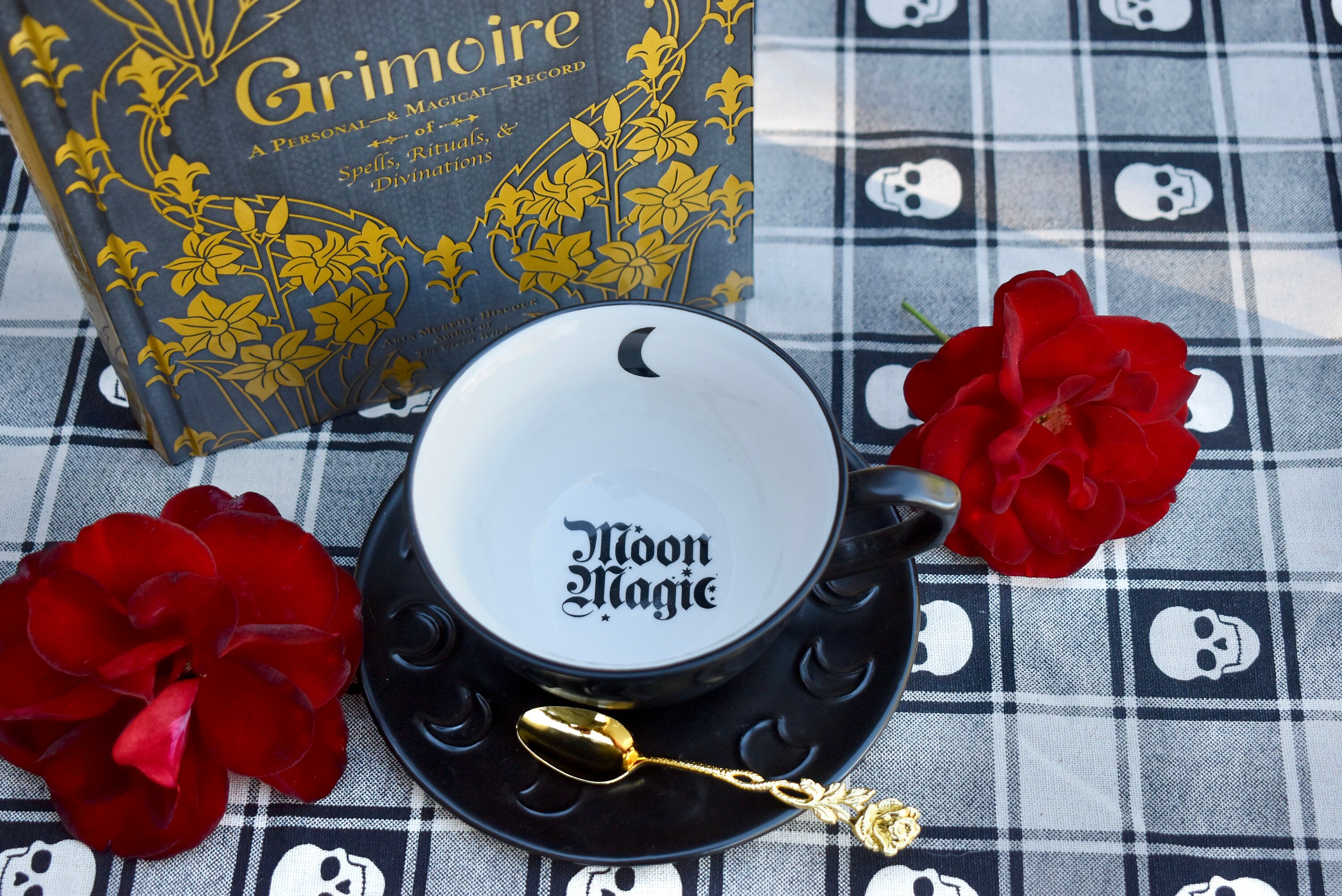 Moon Cycles Astronomy Stars Magic Black Tea Cup and Saucer - Etsy