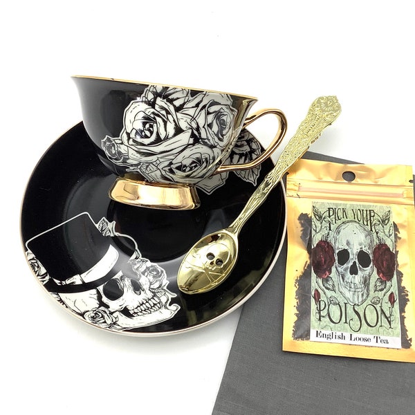 Skull Tea Cup - Etsy
