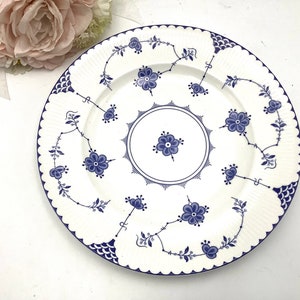 Blue and White Plate Luncheon Dinner Fine Porcelain. Blue Denmark ...