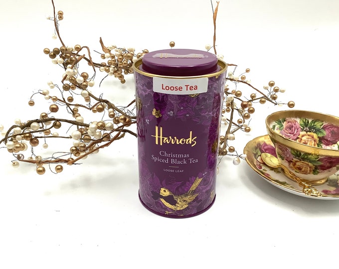 Tea Harrods Imported From England Spiced Loose Black Tea Canister - Etsy