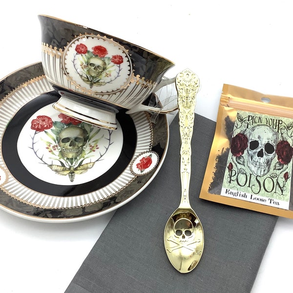 Skull Tea Cup - Etsy