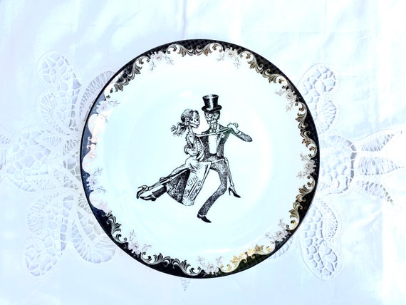 Halloween Plate. Skeletons Dancing. Fine Bone China Dish. - Etsy
