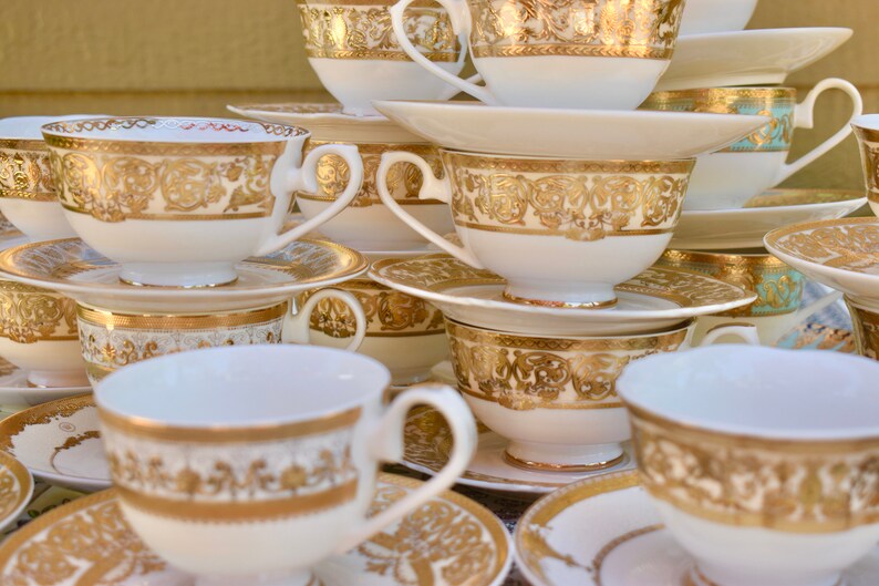 Mismatched Tea Cups and Saucers. Party Favors for Birthday - Etsy