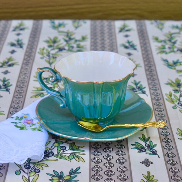 Turquoise Tea Cup - Etsy
