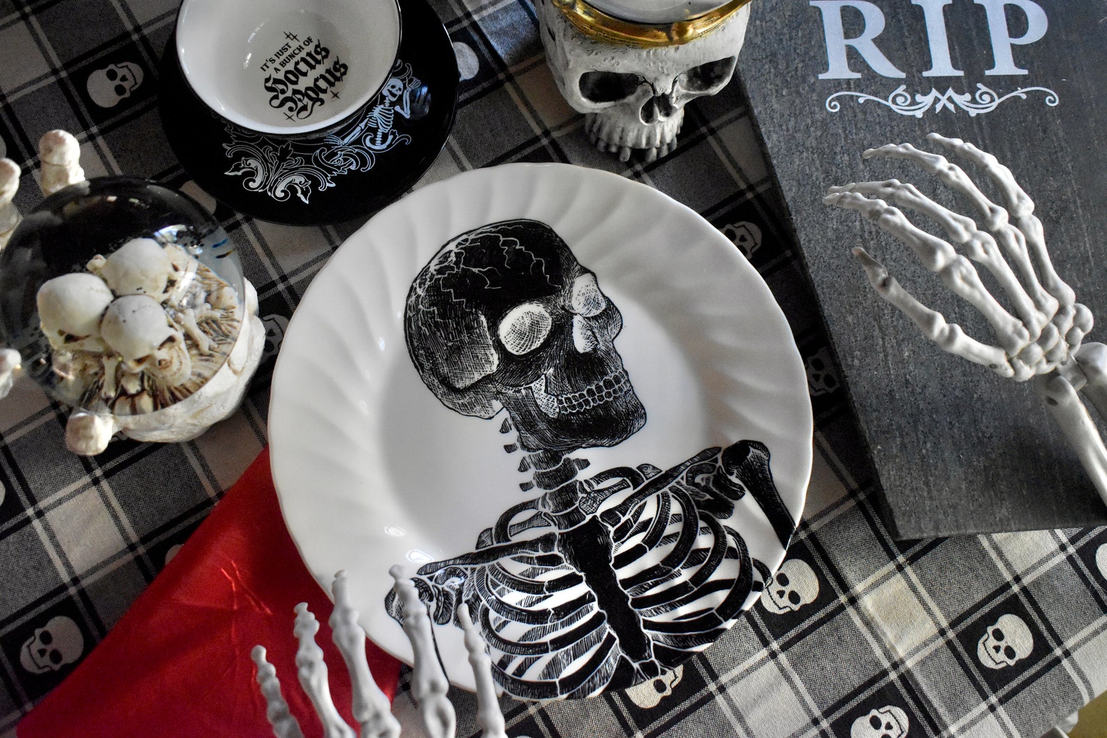 Skull Plate Skeleton Xray. Fine Bone China Dish. Royal Wessex Imported ...